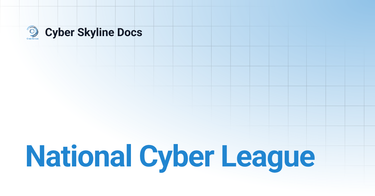 National Cyber League | Cyber Skyline Docs